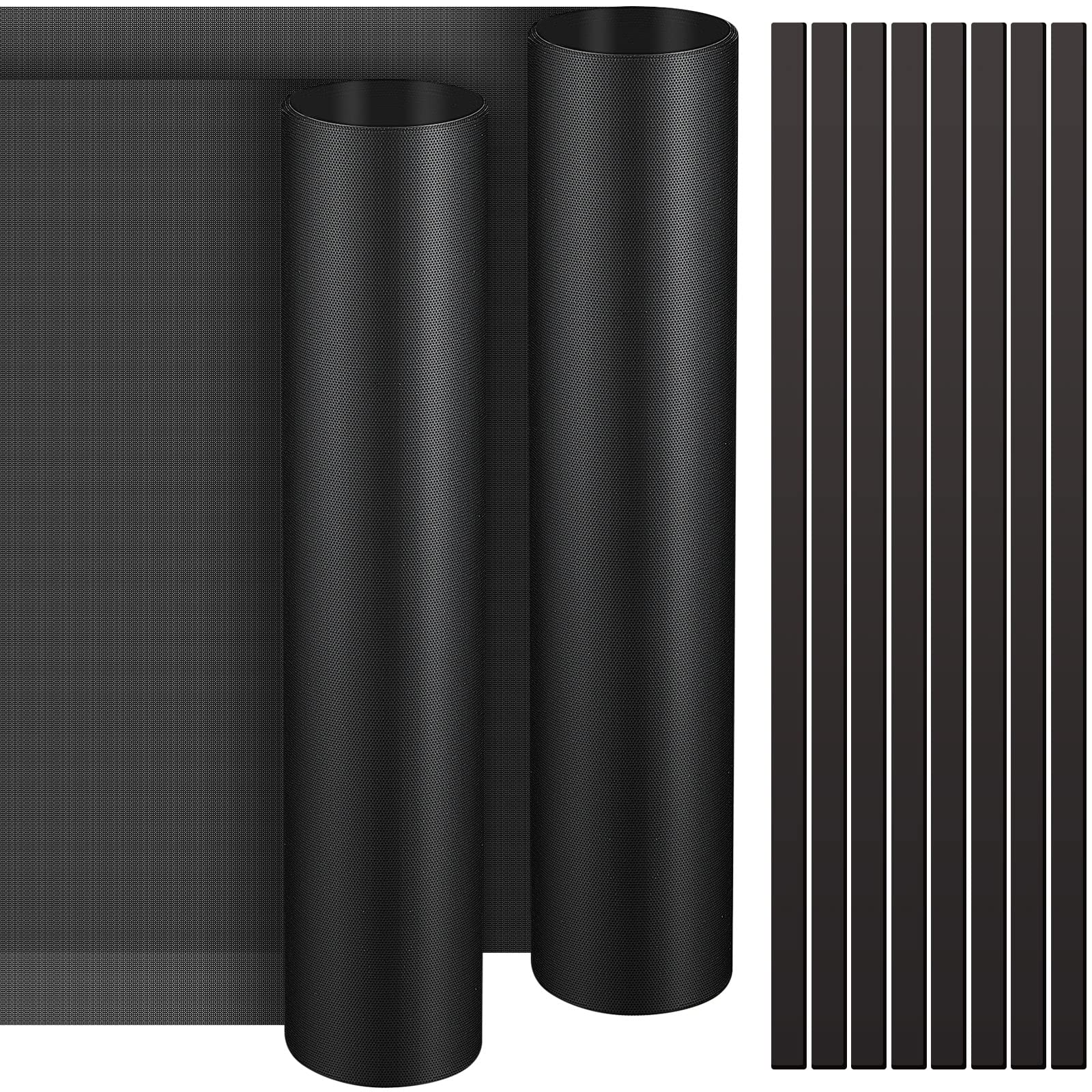 Woanger 2 Pcs 1000 x 300 mm DIY PC Case Dust Filter PC Fan Mesh Dust Filter PC PVC Dustproof Mesh Filter Cover with Magnetic Strip for Computer Chassis Speaker and More, 0.03 Inch Hole