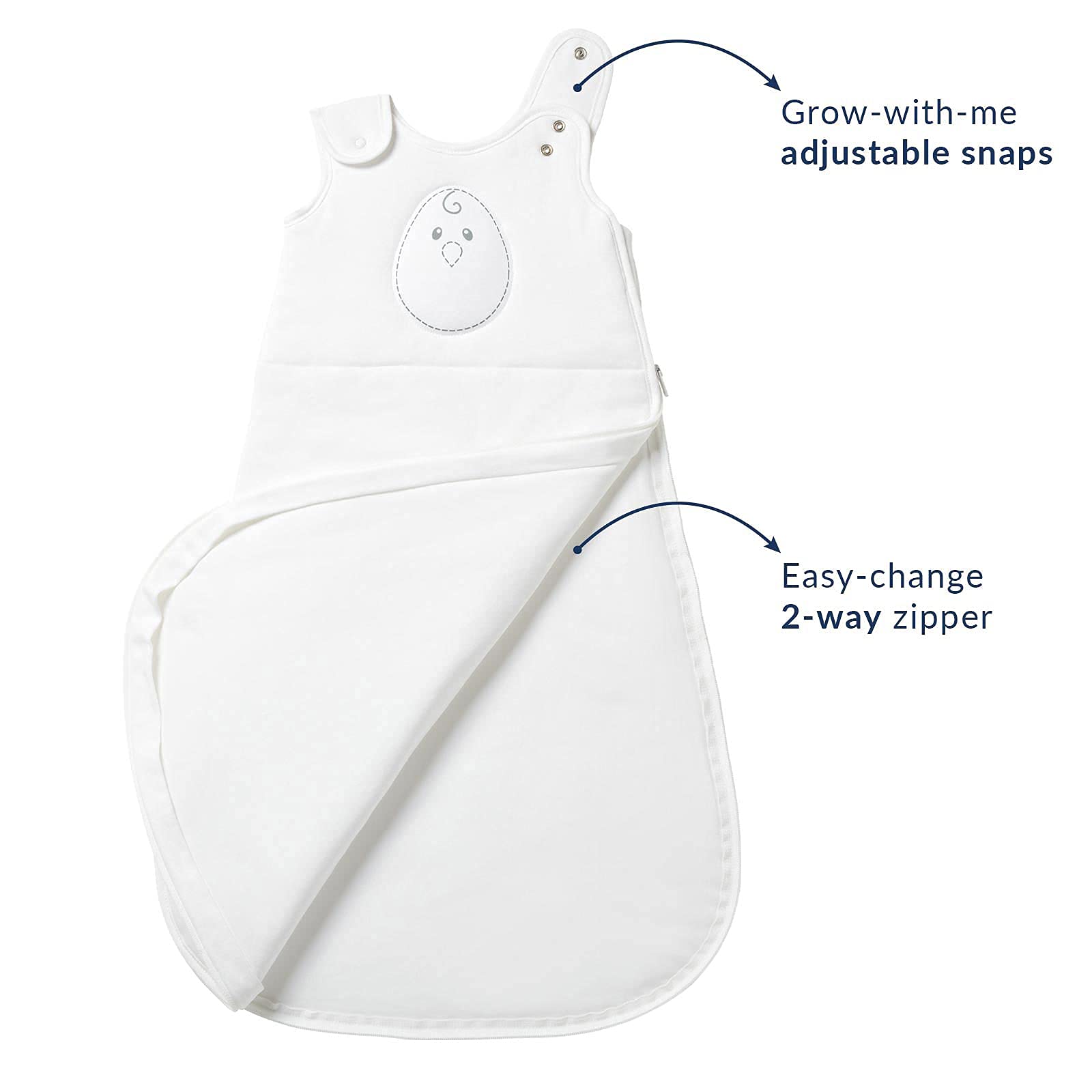 Nested Bean Zen Sack® 2-Pack | Infant Sleep Sacks | Baby 0-6M | TOG 0.5 (Classic) & 2.5 (Winter) | 100% Cotton | Eases Transition After Swaddle | Aids Self-Regulation | 2-Way Zipper | Machine Washable