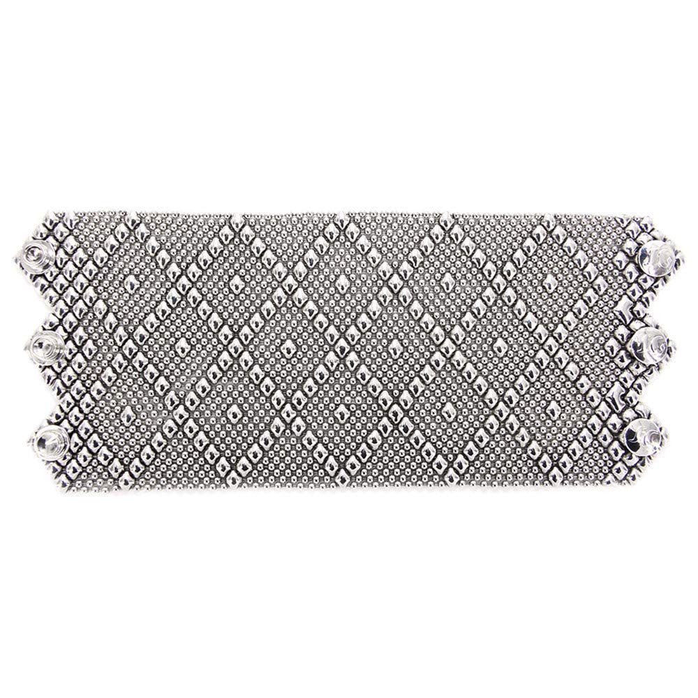 Liquid Metal by Sergio Gutierrez Antique Silver Bracelet B11-AS SG 3 Sizes - SG Black Velvet Pouch Included (7 Inches)