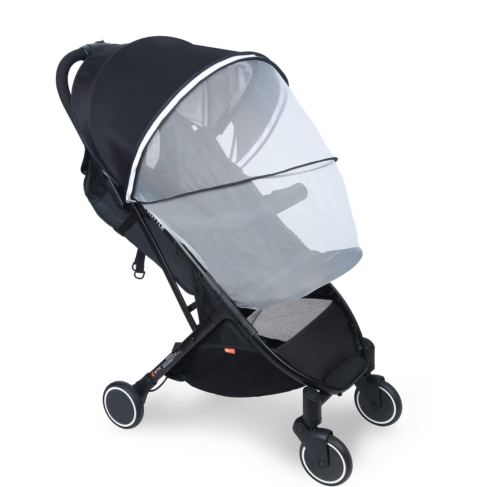 Stroller Sun Shade and Mosquito Net for Stroller ，Sun Protection Baby Mosquito Net Bug Insect Mesh Net Netting Mesh Cover for Strollers, Car Seat,Bassinet,Cradle （Gray）