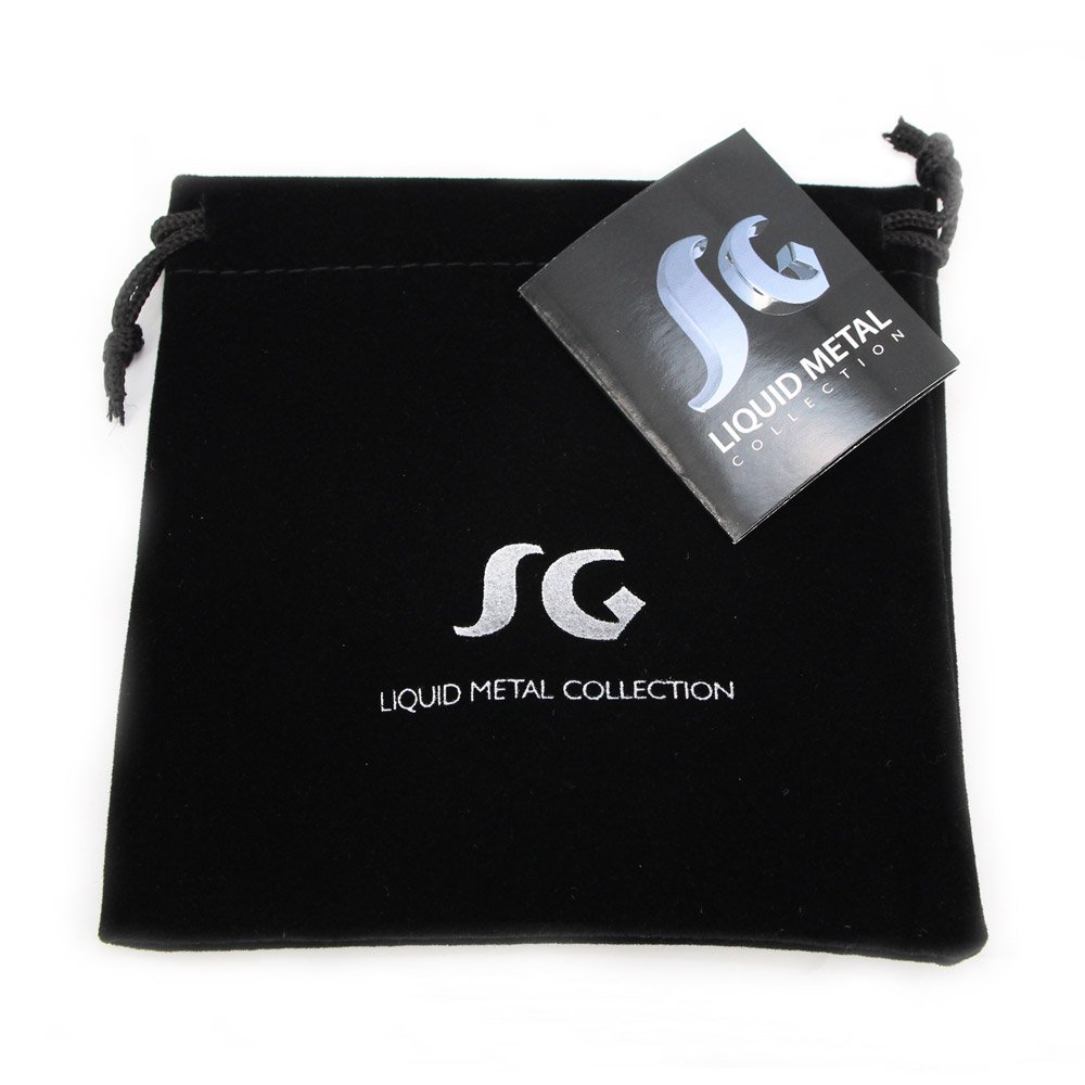Liquid Metal by Sergio Gutierrez Antique Silver Bracelet B10-AS SG 3 Sizes - SG Pouch Included (7 Inches)