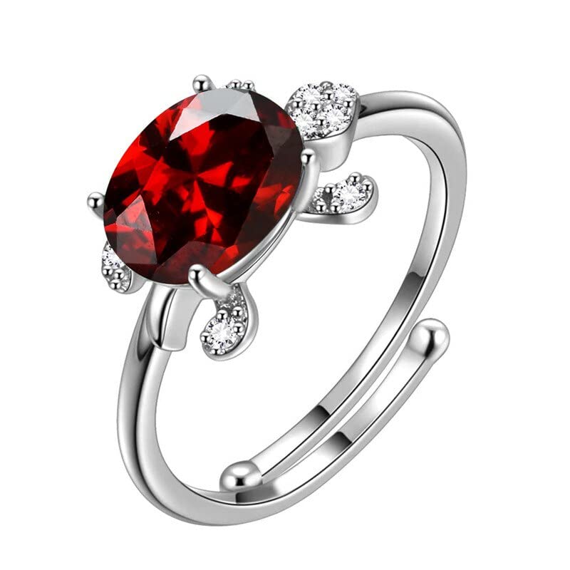 Rainbow Fire Opal Sea Turtle Adjustable Ring Multicolor Zircon Oval Stone Open Ring Classic Silver Color Wedding Rings for Women