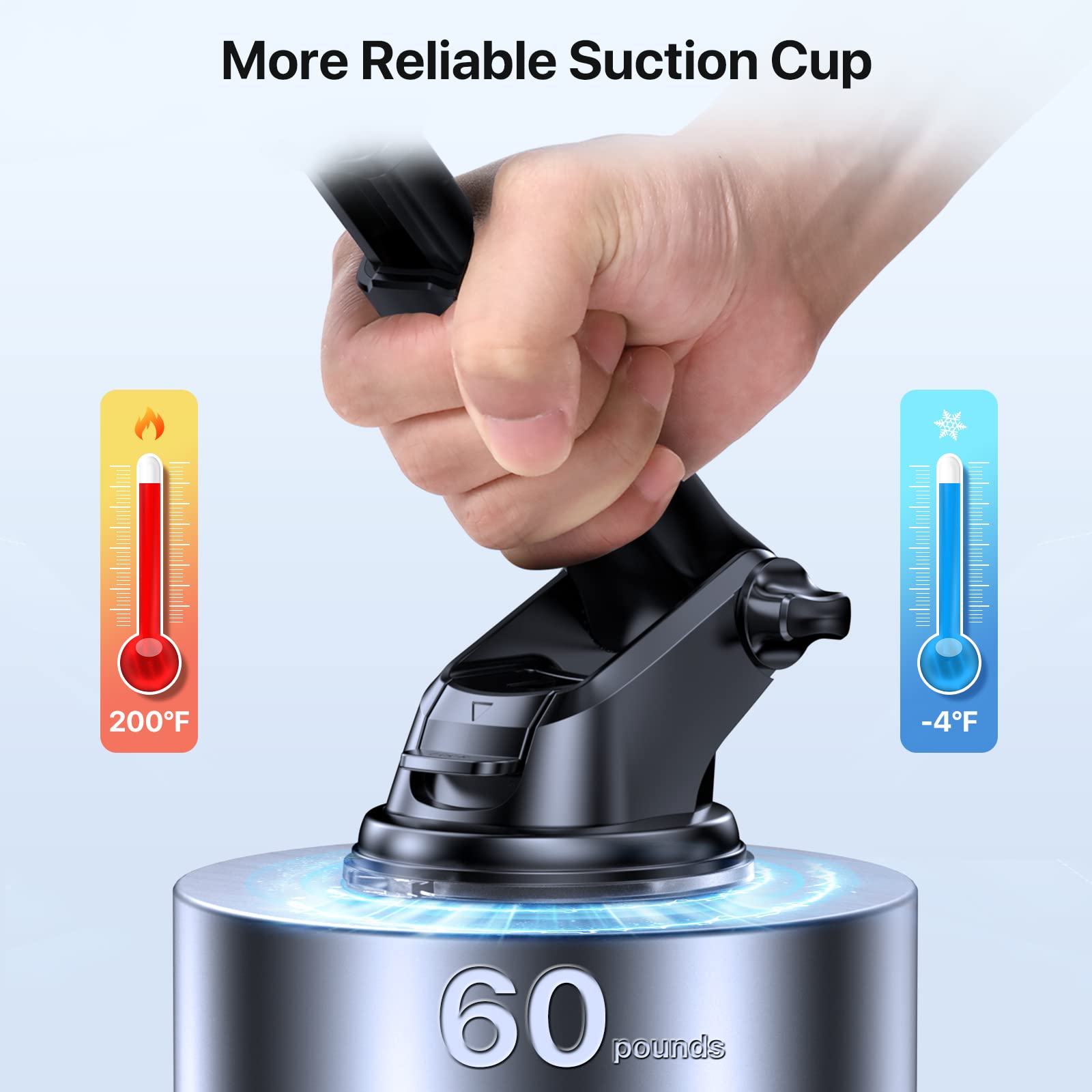 Miracase Phone Holders for Your Car, Multifunctional Car Phone Holder with Suction Cup Base, Hands Free Universal Cell Phone Car Mount, Automobile Phone Mount Car for iPhone Android Smartphones(Base)