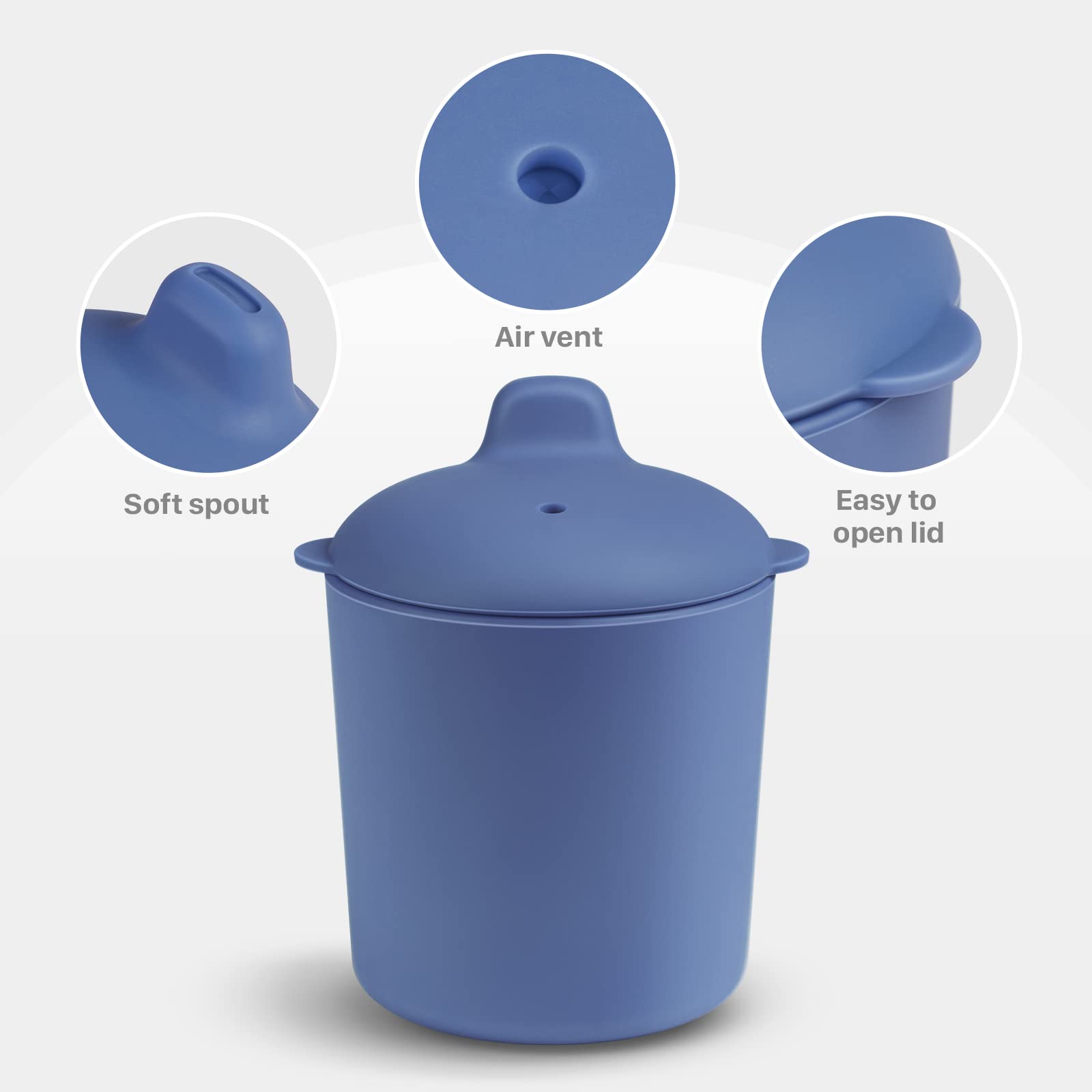 Sippy Cups Leak Proof, 5oz Silicone Baby Cup with Soft Spout, Spill Proof Toddler Cup for Babies 12M+