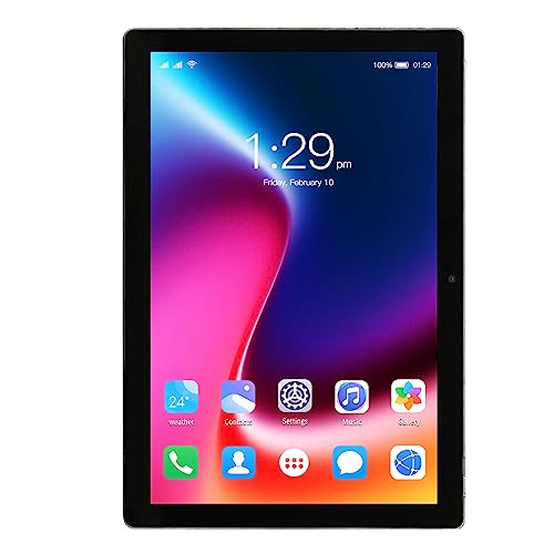 MAVIS LAVEN Tablet, 10. 1 Inch Tablet Yellow 5G WiFi 8GB 256GB Dual Speakers Octa Core Processor 100-240V 2 in 1 with Keyboard for Android 12 for Study (US Plug)