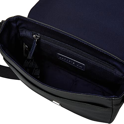 Lacoste Mens Small Classic Slim Vertical Camera Bag, Black, One Size