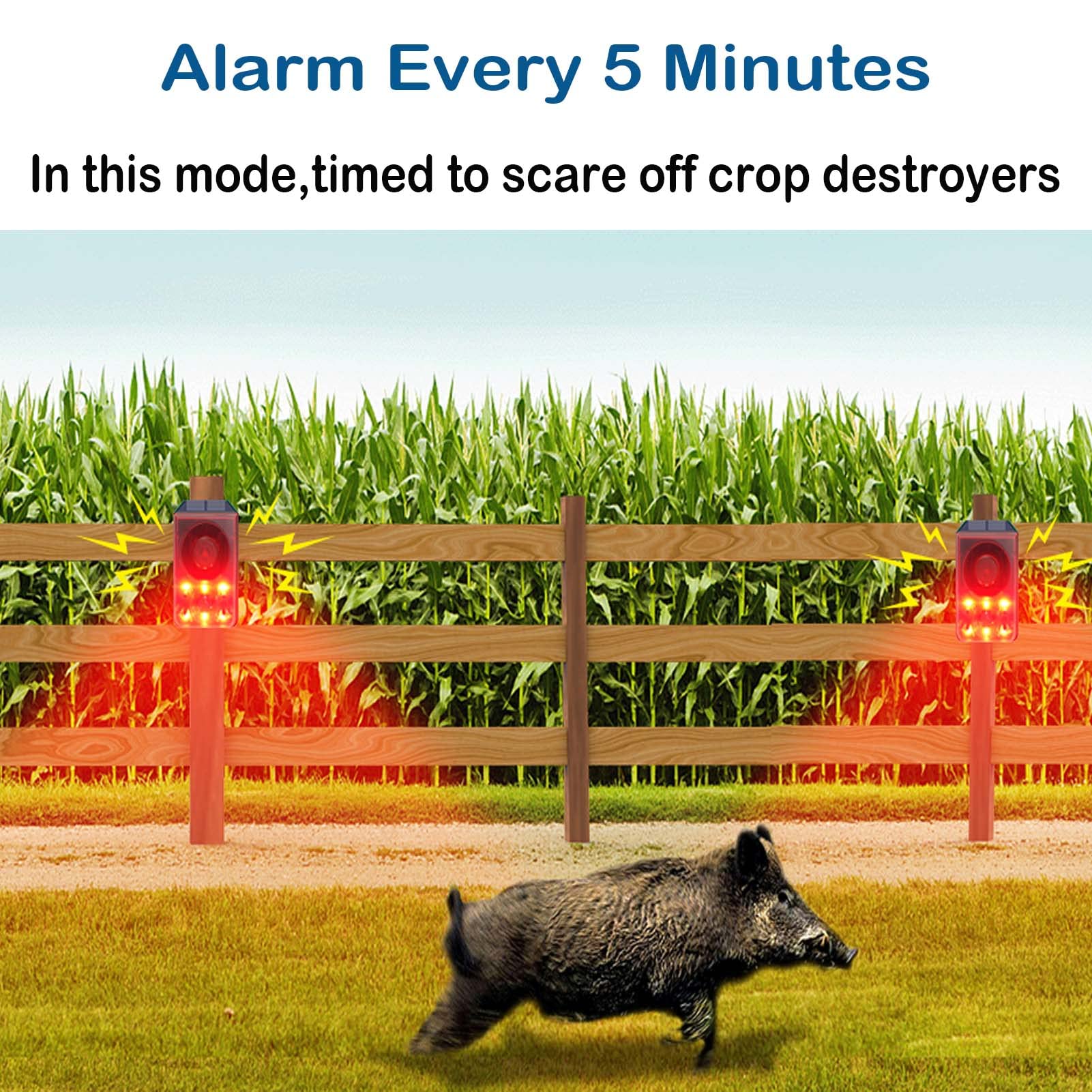 Solar Motion Sensor Alarm Outdoor - 130db Sound Security Siren Light with Remote Controller for Home, Villa,Farm,Barn,Yard,Chicken coop