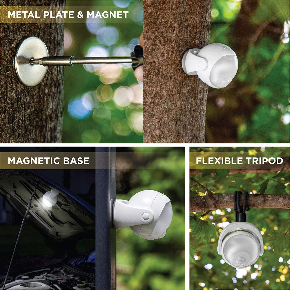 Limitless Innovations Lumenology Portable LED Motion Sensor Light Provides 148 Lumens with a 13 ft Detectable Range and Flexible Tripod Base with Magnetic Option β Indoor/Outdoor (White)