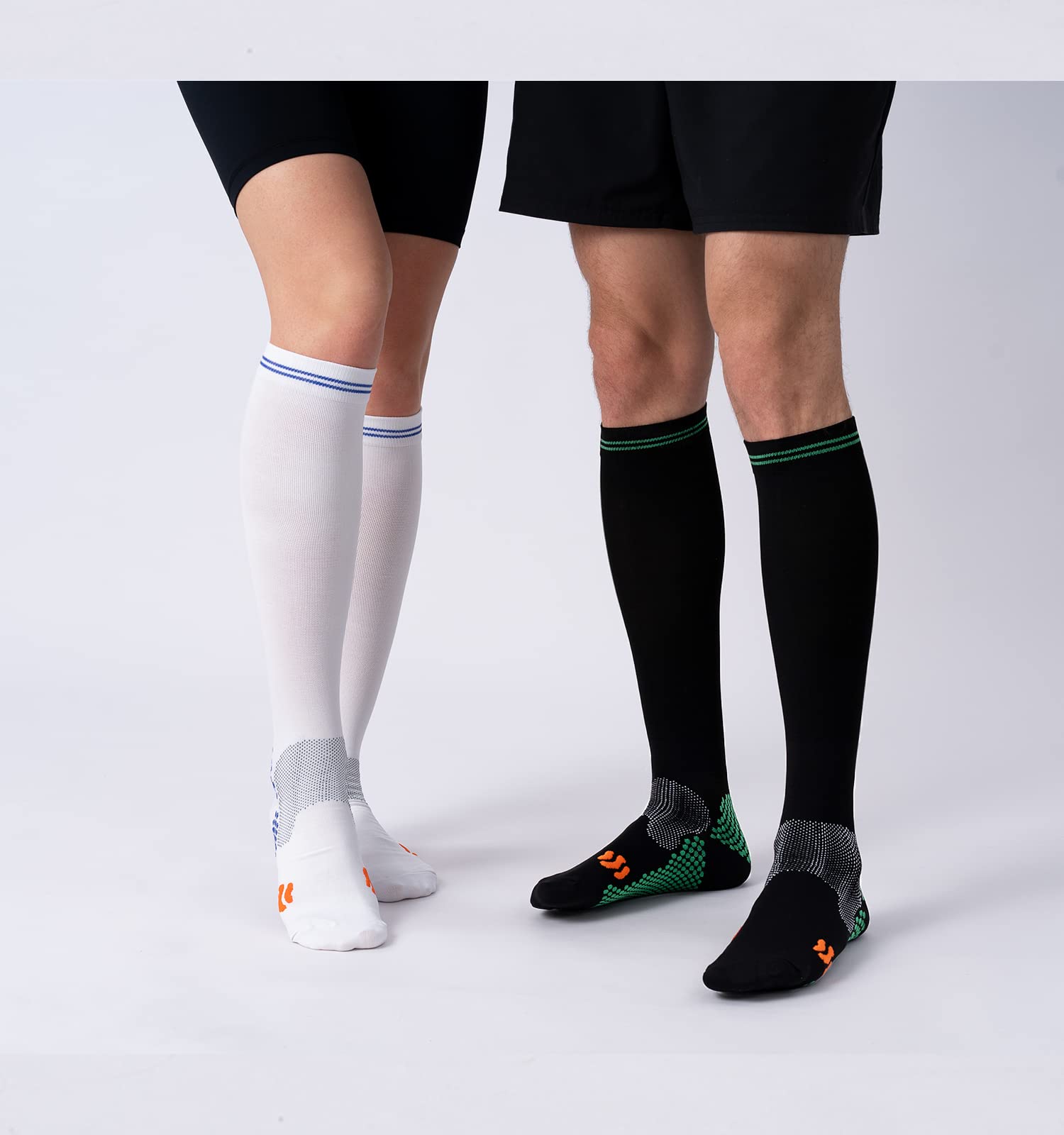 Saniripple (3 pairs) Compression Socks for Women and Men 20-30mmHg Knee High Socks - Best Support for Circulation, Athletic, Runner, Nurses 3p3 L/XL