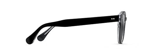 Maui Jim Men's and Women's Joy Ride Polarized Classic Sunglasses, Black with Crystal/Neutral Grey, Medium