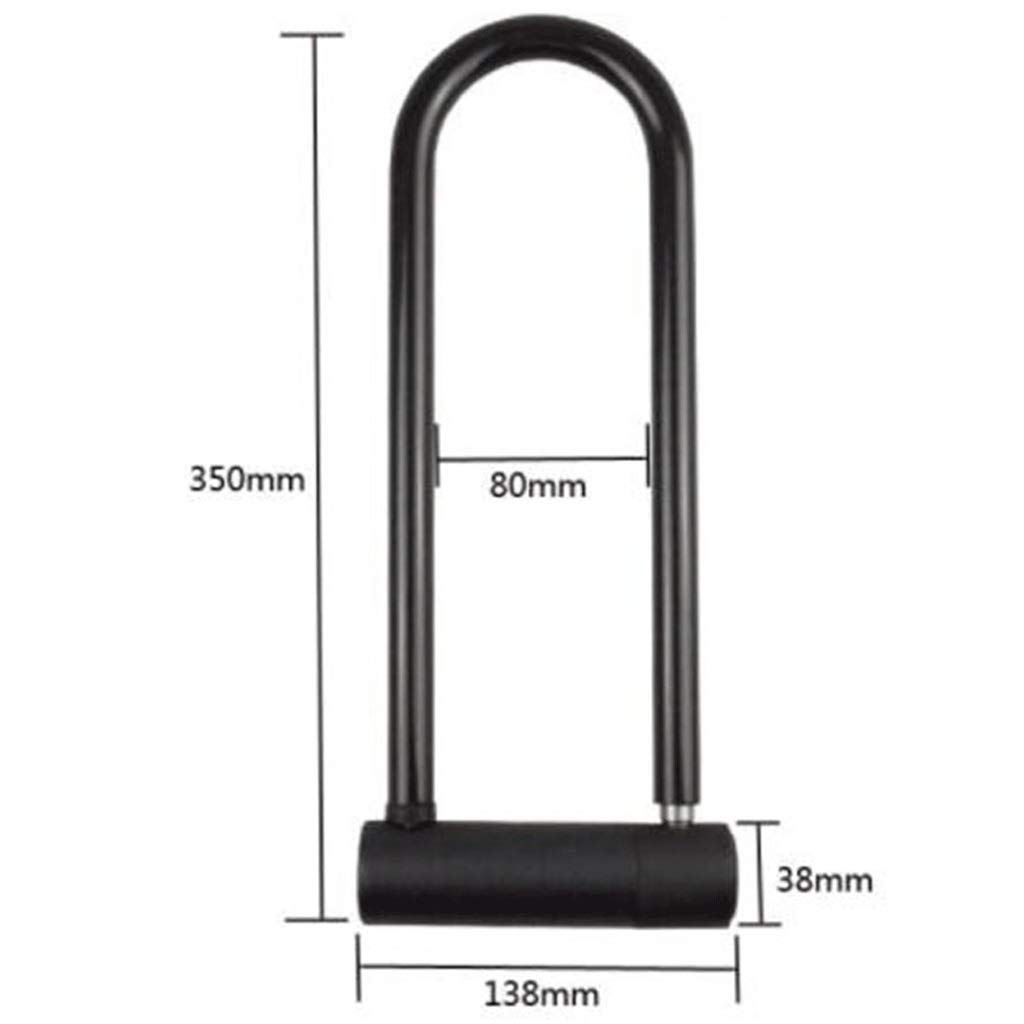 LMNUY u Lock for Bicycle Bicycle U Lock Heavy Duty Combination Security Black Smart Fingerprint Lock for Bicycle Motorcycle Bike Lock