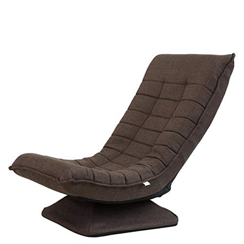 Magshion Video Gaming 360 Degree Swivel Folded Oversized Dinning Floor Lazy Coach Sofa Chair (Coffee)