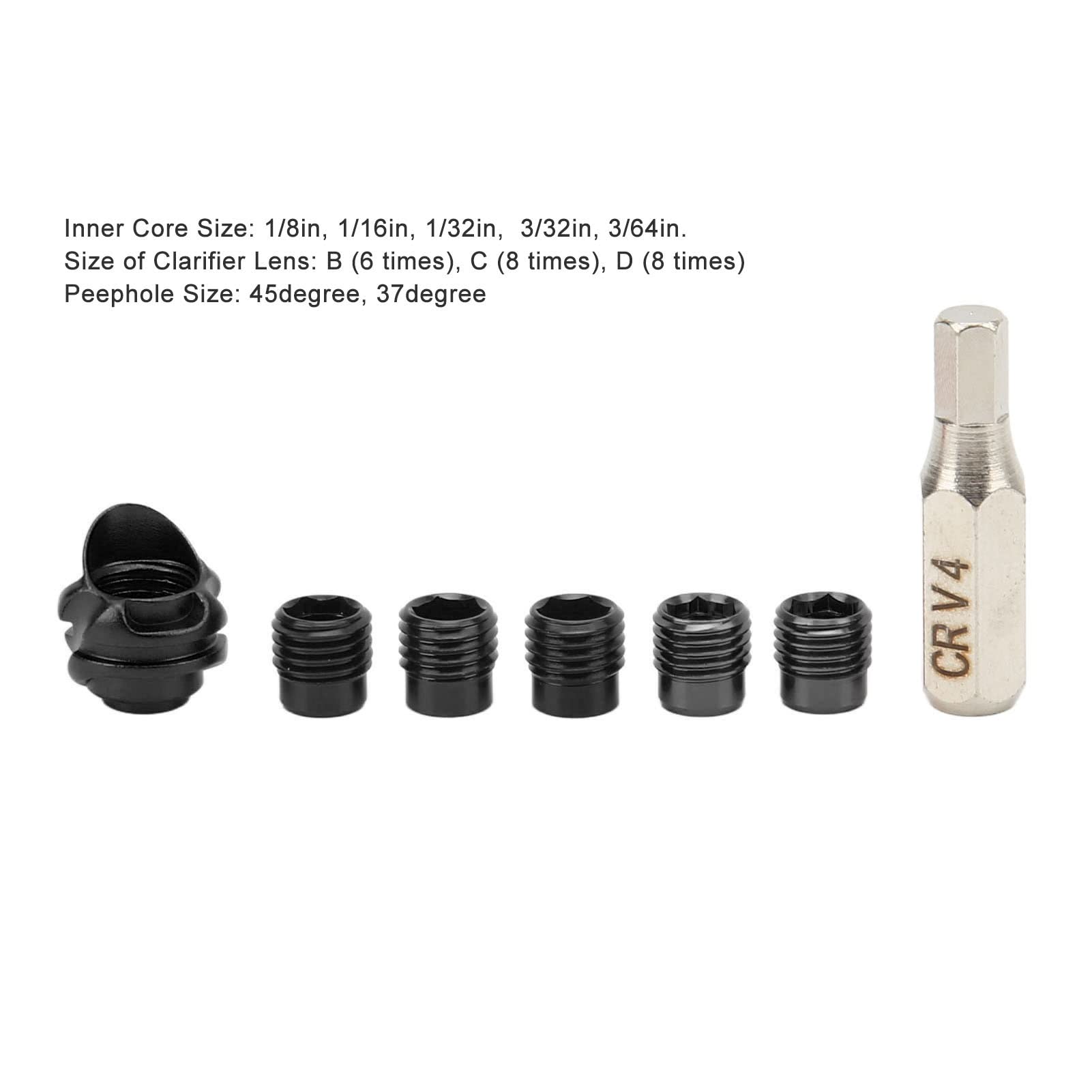 RTLR Compound Bow Peep Sight, CNC Maching Archery Hooded Peephole Kit for Shooting (Black)