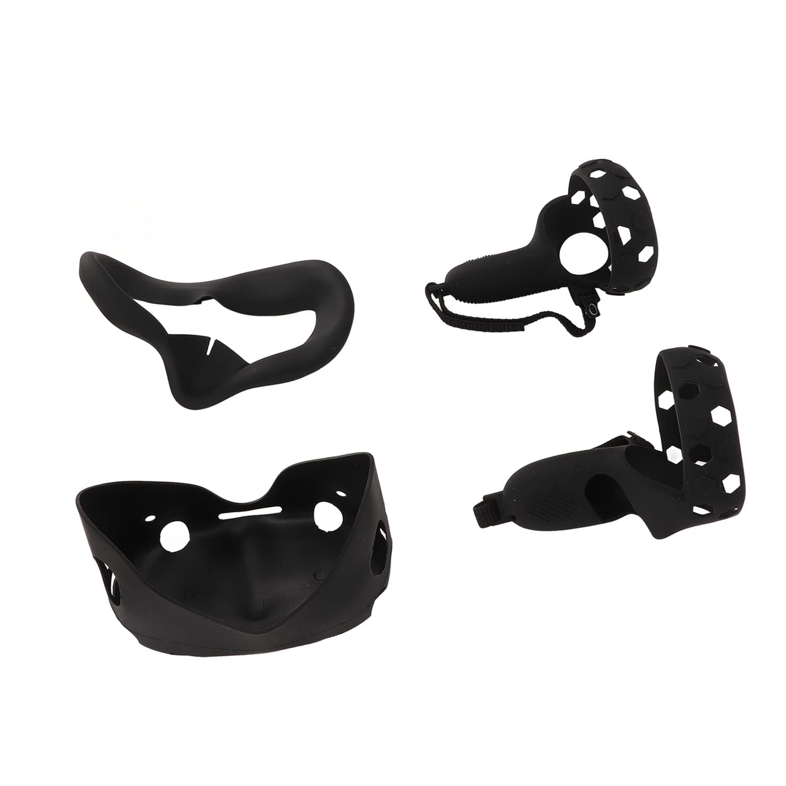 Silicone Cover Set for Quest 2, VR Silicone Grips Face Cover Lens Protective Cover VR Shell Cover Set, Non Slip Design, for Quest 2 Replacement Accessories