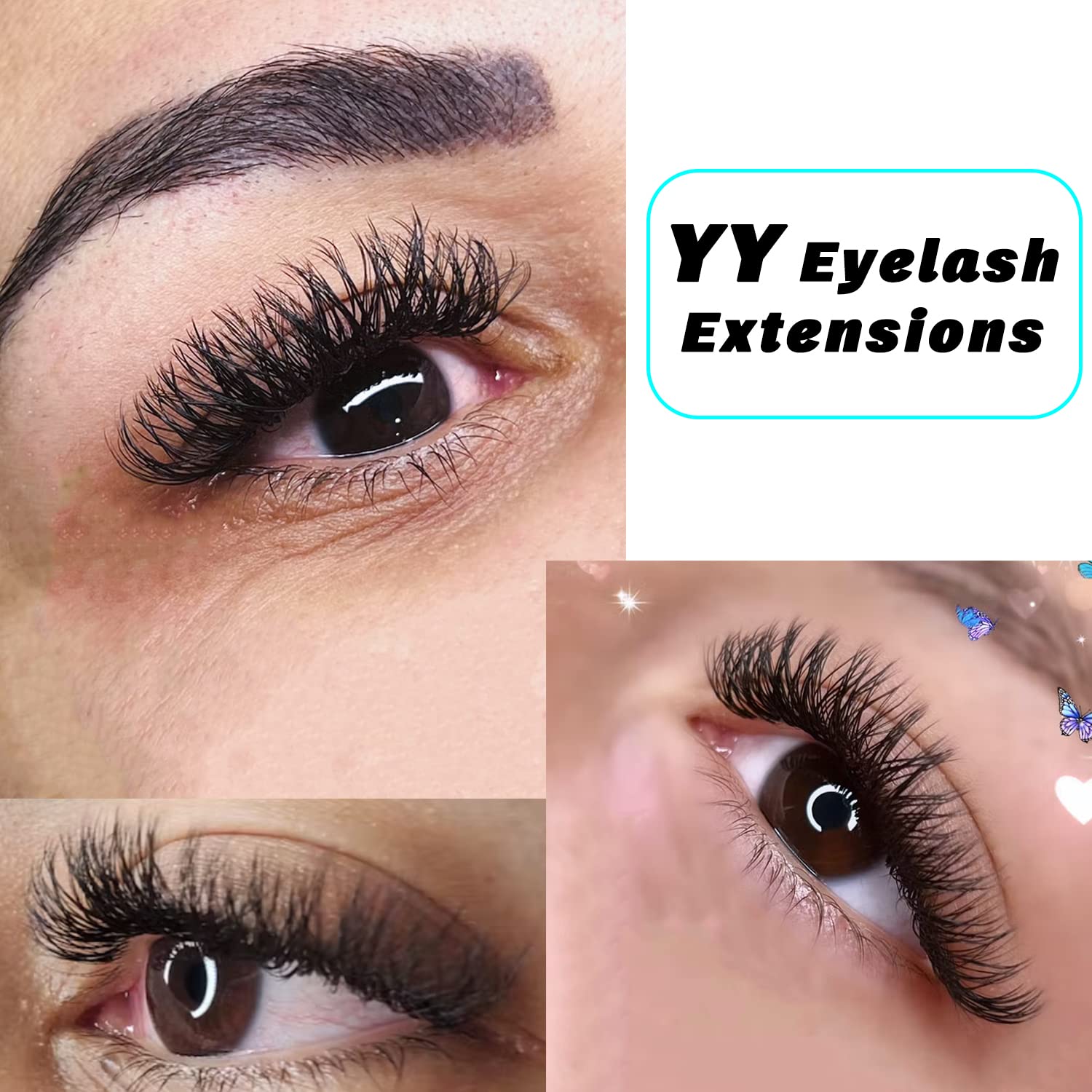 VAVALASH W-shaped Eyelash Extension 3D Premade Fans 0.07 C Curl Volume Lash Extensions Easy Fanning Lashes Matte Black Volume Premade W Lashes(W Shaped-3D-0.07-C-8-15mm)
