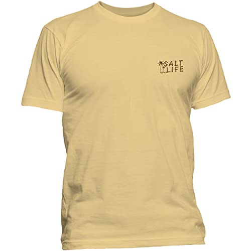 Salt Life Stop N Dock Short Sleeve Classic Fit Shirt, Golden Haze, X-Large