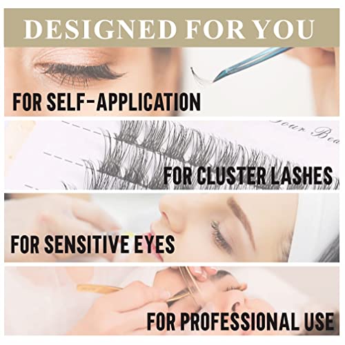 MELLUCCI DIY Individual Cluster Lash Glue for Self Application Sensitive Eyelash Extension Glue Low Fume Latex Free for Individual Lashes Beginners Available……