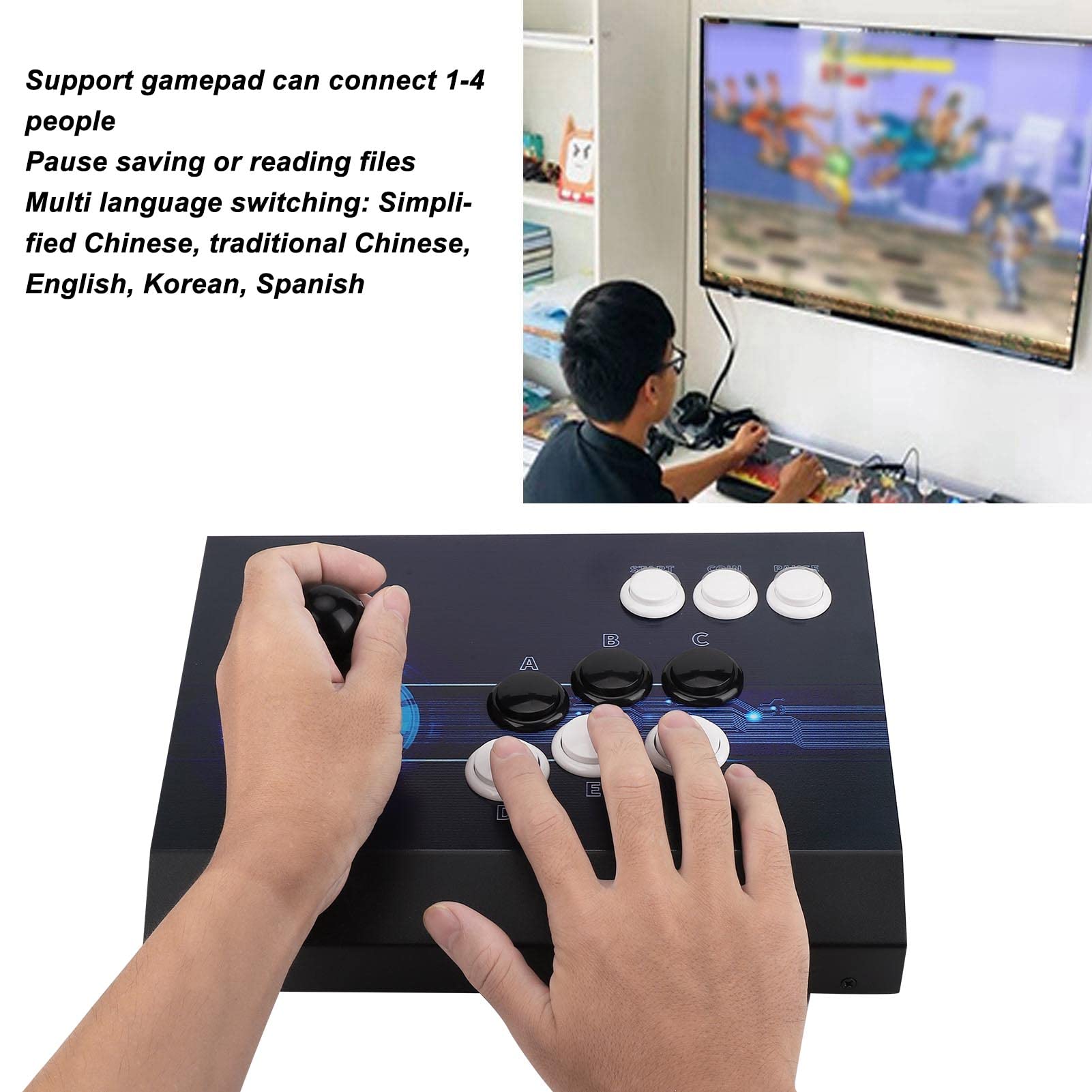 RTZY 3D Game Console Professional Game Console with Joystick Button for Entertainment Single Game Console
