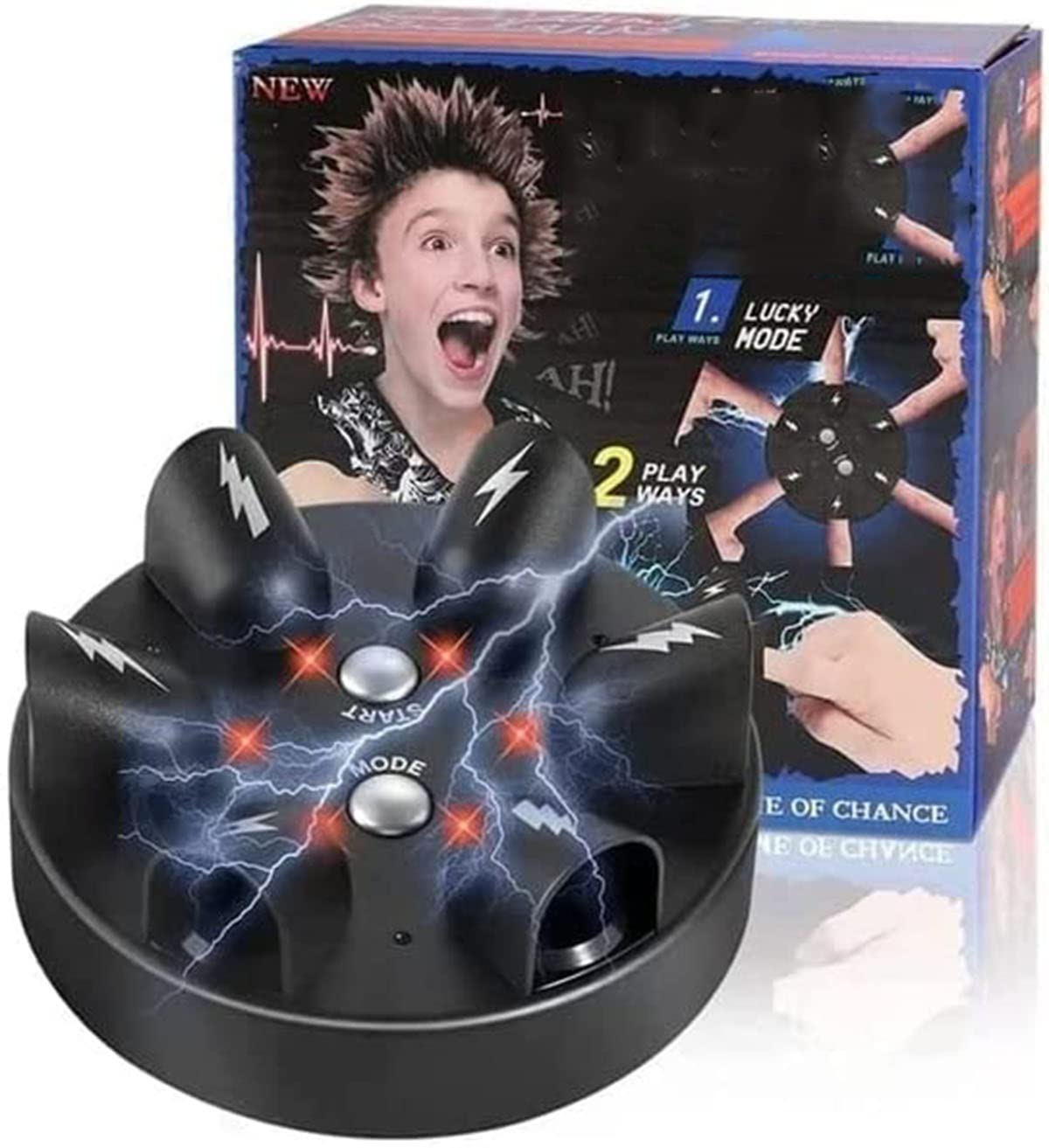 Shock Roulette Party Game - Electric Finger Lie Detector, Interesting Polygraph Party Game Toy, Finger Shock Game for Family Party, Finger Shock Roulette,Decompression Funny Toy for 2-6 Palyers