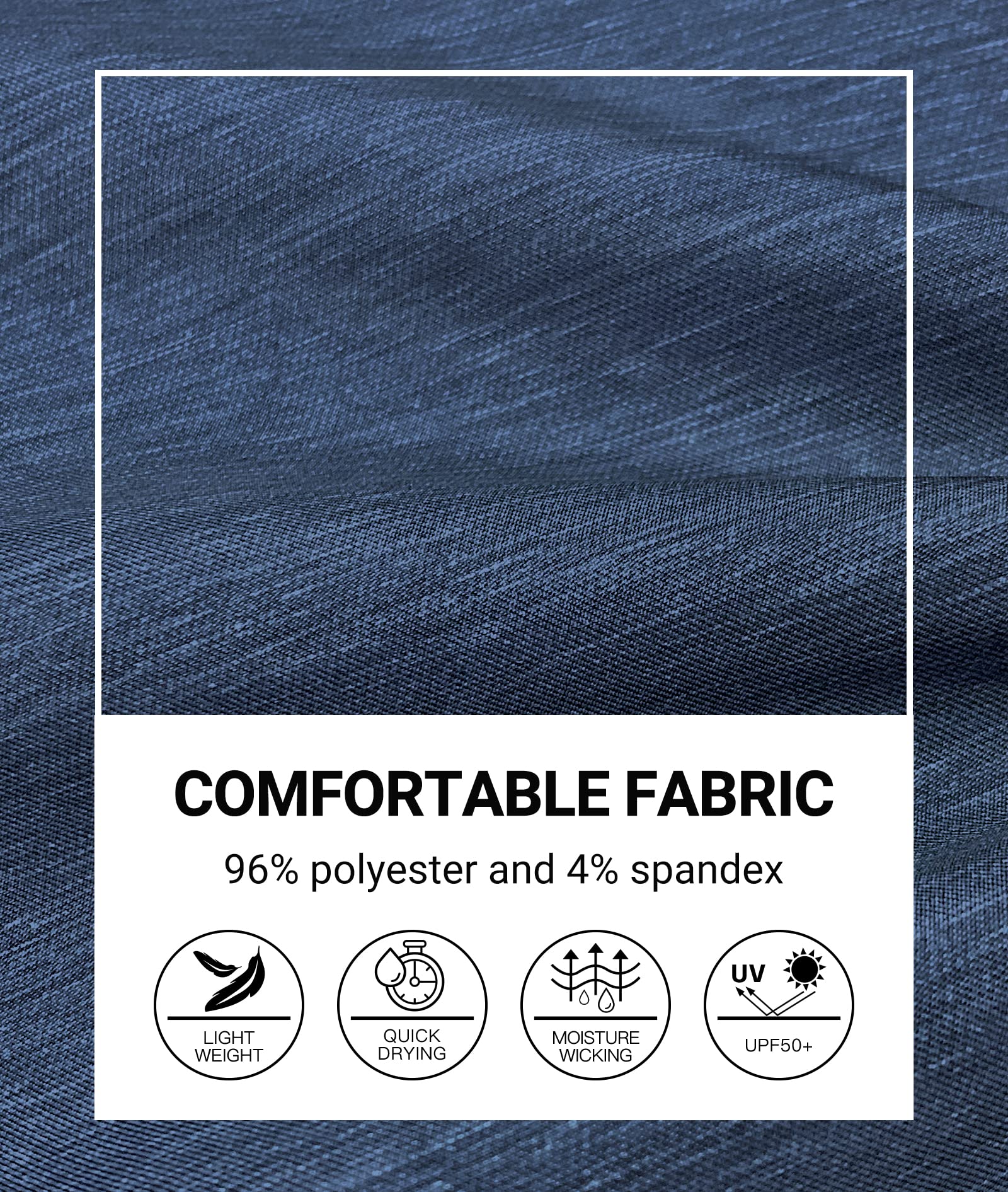 PULI Mens Dress Stretch Chino Hiking Traveling Shorts Quick Dry Lightweight Golf Beach with Pockets Blue 38