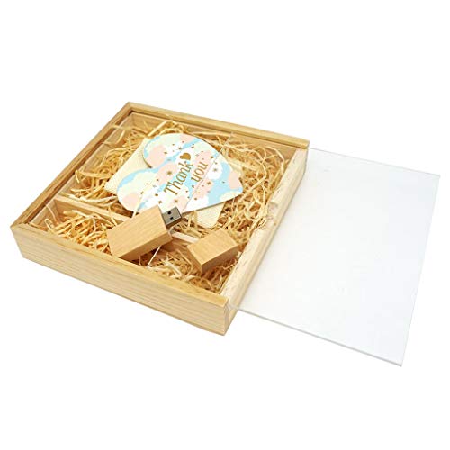 LONMAX Wedding USB Flash Drive 16GB Memory Disk with Gift Box (16GB, LM-US-FMFK+YKL+DMH-16GB)