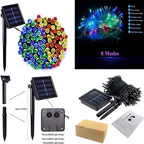 LIUPENGWEI Solar Lights Outdoor,8 Modes Solar Garden Lights 20-1000 Lights 5-102M Copper Wire Solar String Lights, Waterproof For Christmas, Halloween, Tree, Garden, Home, Wedding, Pathway, Party Fair