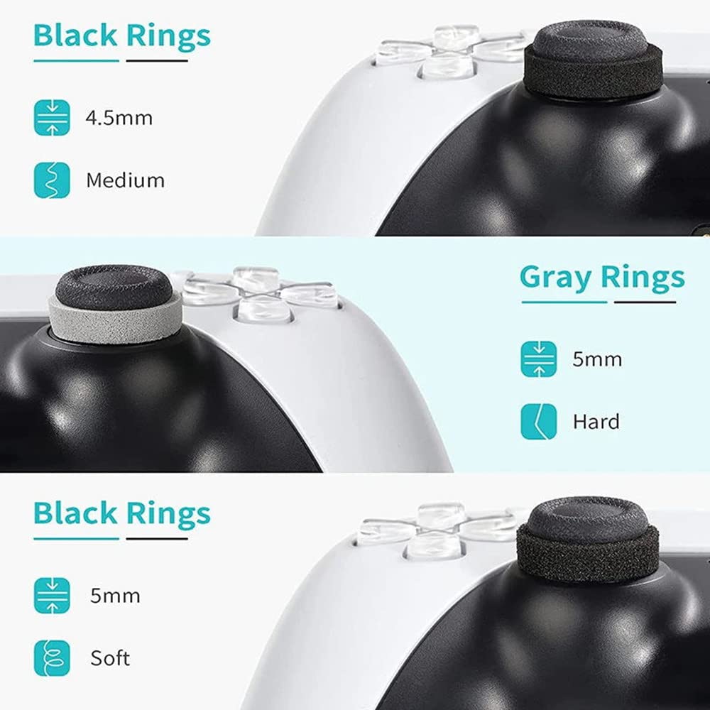 Silicone Thumb Grip Caps,Joystick Protectors,Joystick Covers Compatible with PS5 PS4 PS3 PS2 XBOXONE 360 Nintend Switch Pro Controller（8PCS）