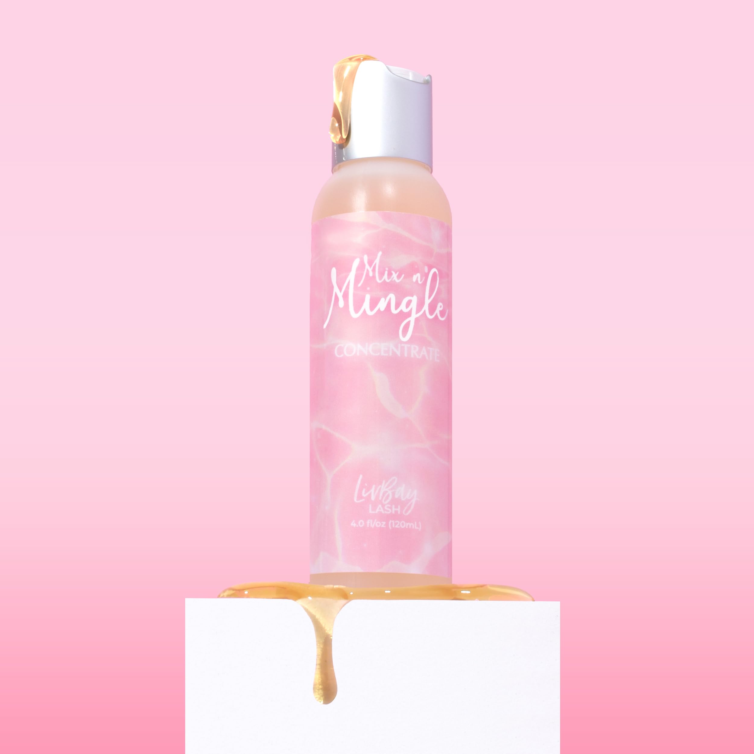 LIVBAY Mix N Mingle - Lash Extension Cleanser + Lash Wash Foam Shampoo for Eyelash Extensions for Home and Salon Use (Concentrate 120ml)