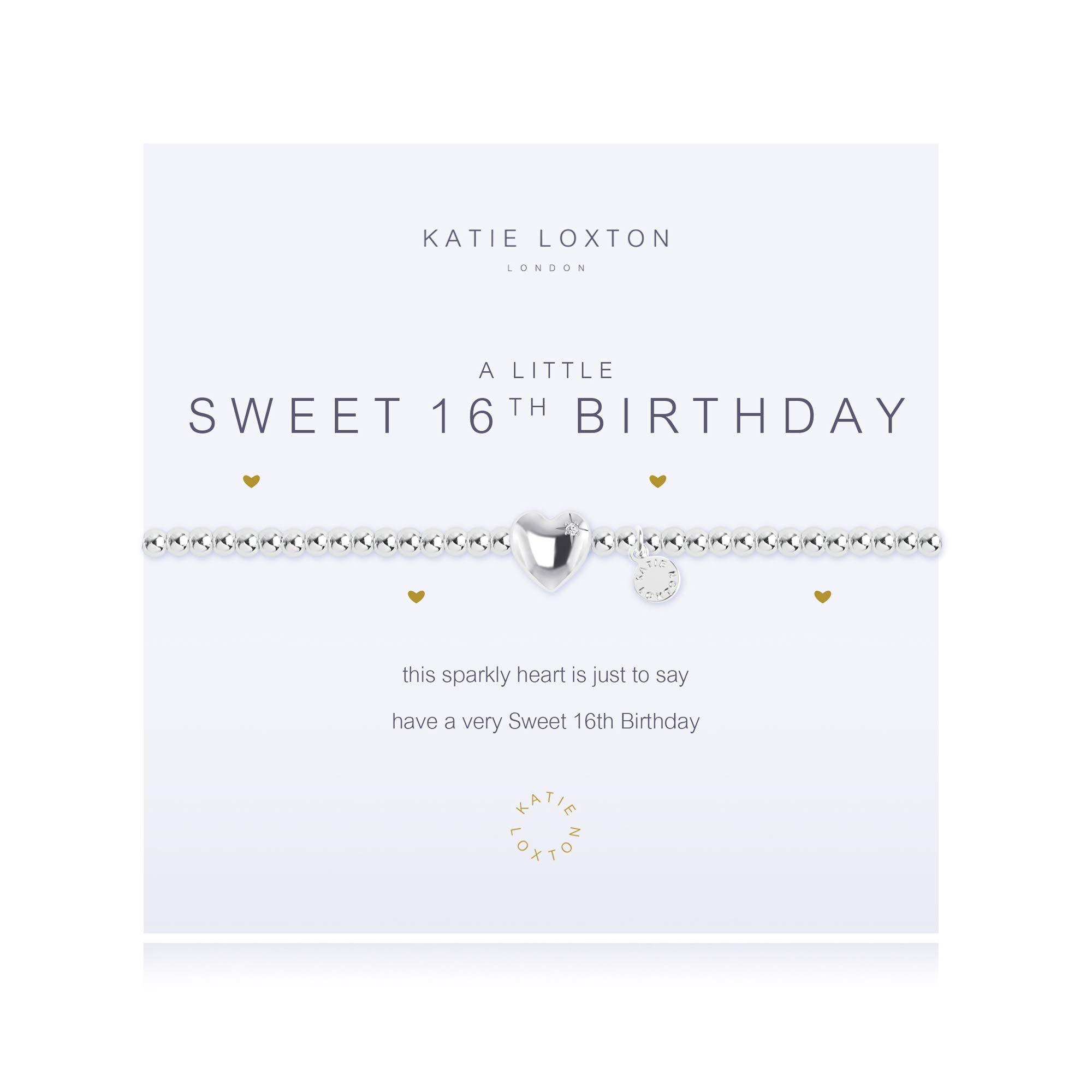 KATIE LOXTON A Little Happy 21st Silver Women's Stretch Adjustable Charm Bangle Bracelet