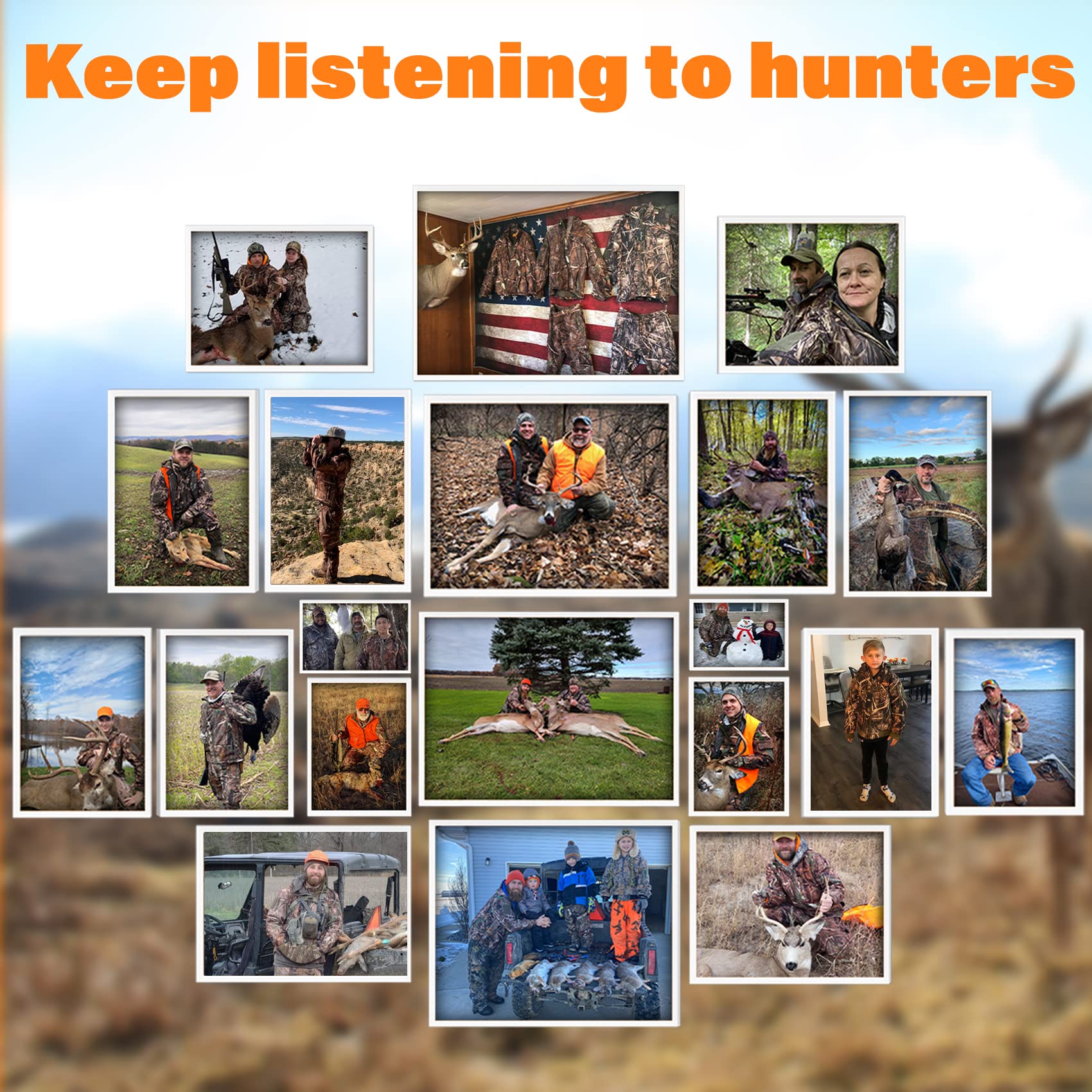 NEW VIEW Camo Hunting Clothes for Men,Quiet Warm Hunting Jacket and Pants,Water Resistant Hunting Suit for Deer Duck Bow Hunt