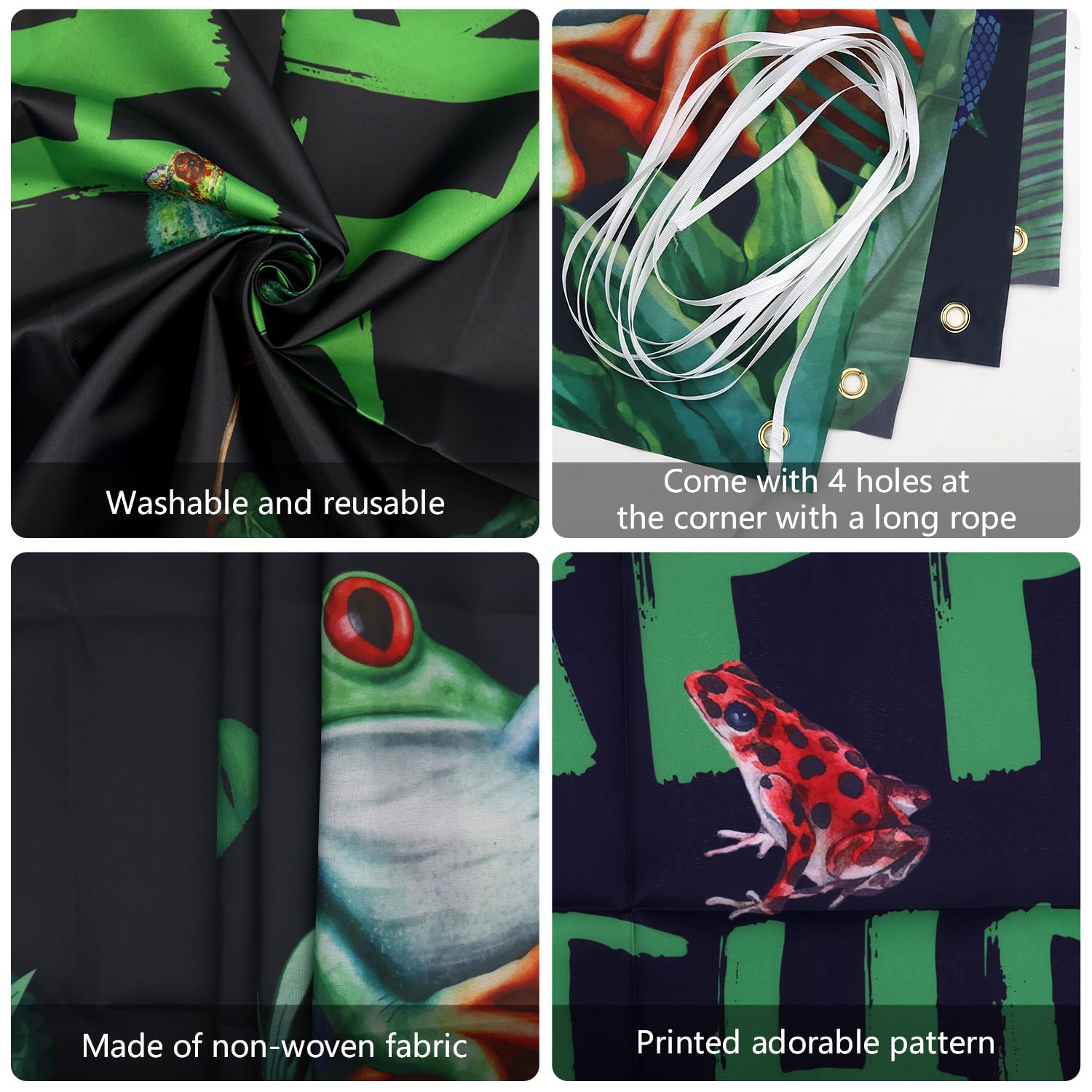 KEFAN Reptile Party Decorations, Wildlife Lizards Snakes Crocodiles Party Tableware Supplies including HAPPY BIRTHDAY Banner, Plates, Cups, Napkins, Tablecloth, Balloons (Backdrop)