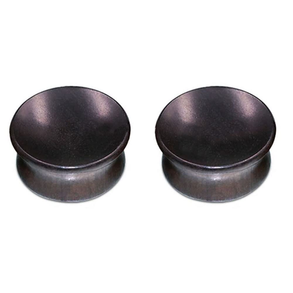 Piercingpops 3 Pairs Natural Wood Ear Plugs Tunnels Double Flared Expander Ear Gauges Stretched Piercing Body Jewelry (Gauge=1/2"(12mm))
