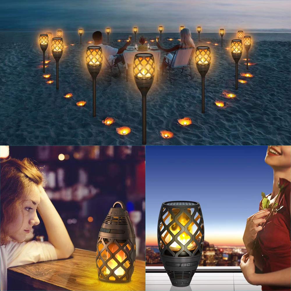 Maxsolve Solar Powered Speaker with Torches Light for Home and Garden During Christmas and New Year Waterproof