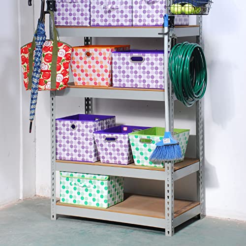 Wallmaster Shelving Hook Organizer Kit,7 Pcs Adjustable Boltless Steel Storage Hanging Accessories for Rack,Garage Tool System Heavy Duty for Ropes,Utility,Bulk Items and More Equipment