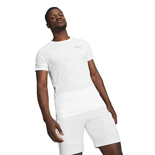 PUMA Men's Evostripe Tee, White, Large