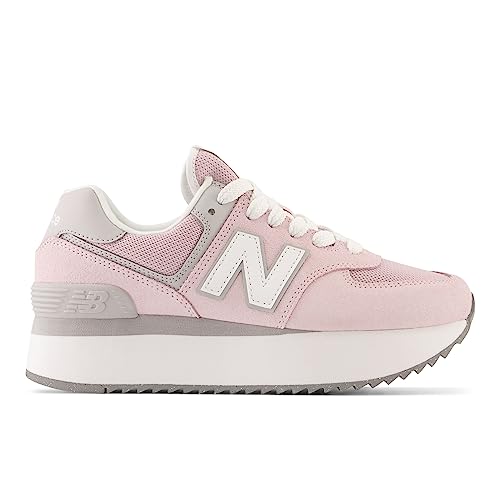 New Balance 574+ Womens Shoes Size 9, Color: Old Rose/Grey-Pink