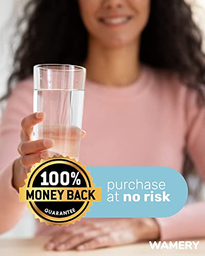 WAMERY Certified Alkaline Water Filter Replacement Fits Brita and Wamery Pitcher Cartridges 3-Pack, Increases Water pH.