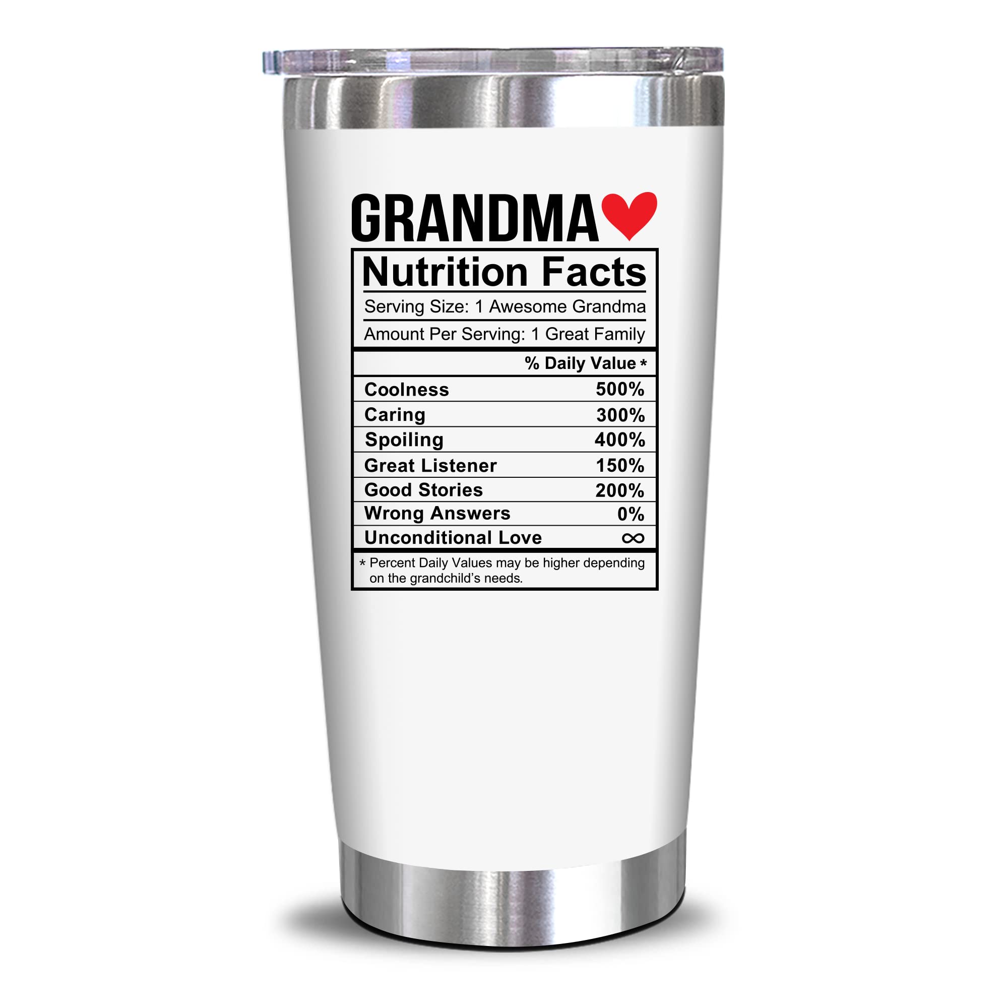 NewEleven Gifts For Grandma - Grandma Gifts From Granddaughter, Grandson - Unique Birthday Present Ideas For Grandma, Nana, Gigi, Mimi, Grammy From Grandchildren, Grandchild - 20 Oz Tumbler