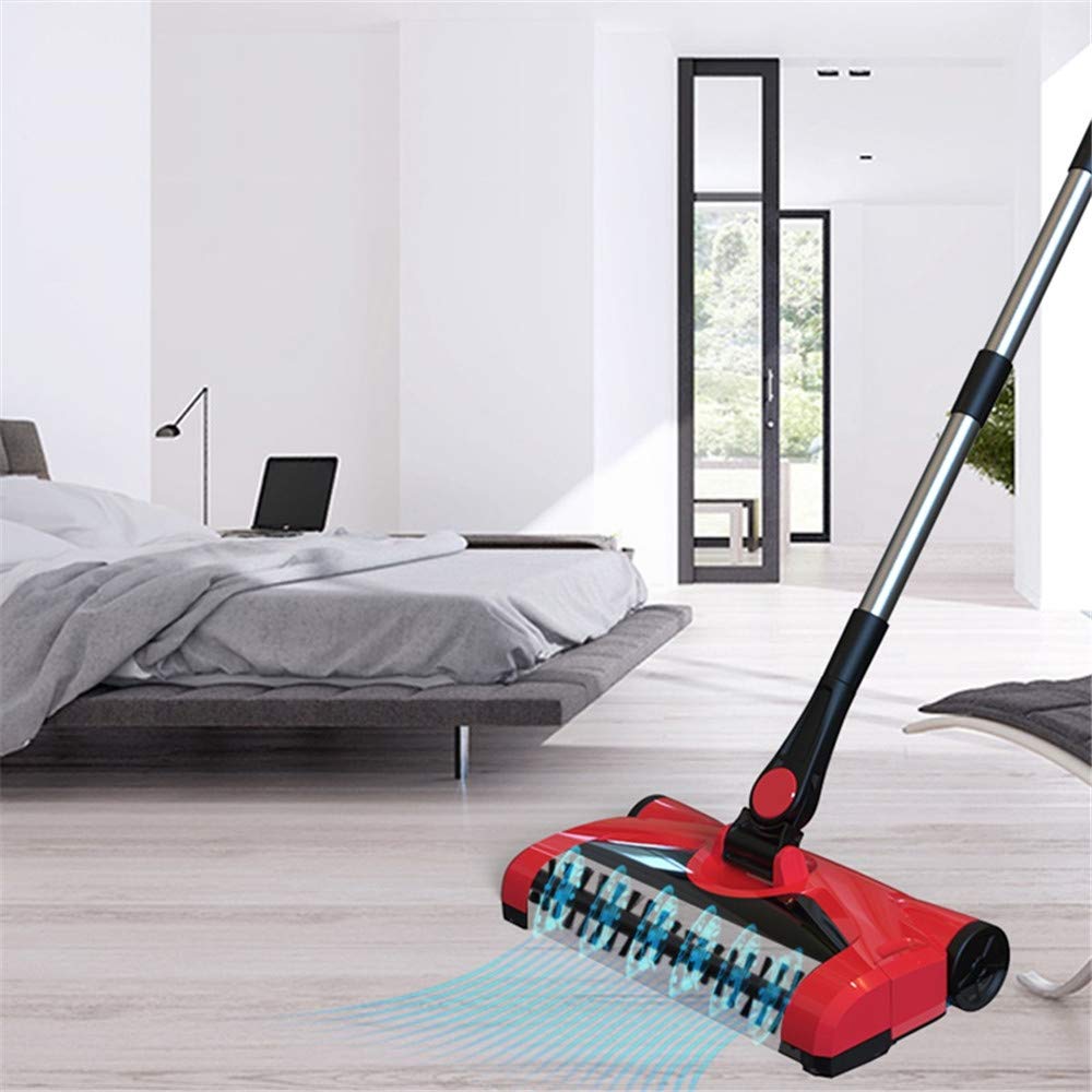 LINKPAL INNOSOIL Stick Lightweight Cordless Hard Floor Sweeper with Microfiber Floor Mop, for Dry and Wet Floor, 2000mAh Rechargeable Lithium Ion Battery, Swivel Handheld Upright