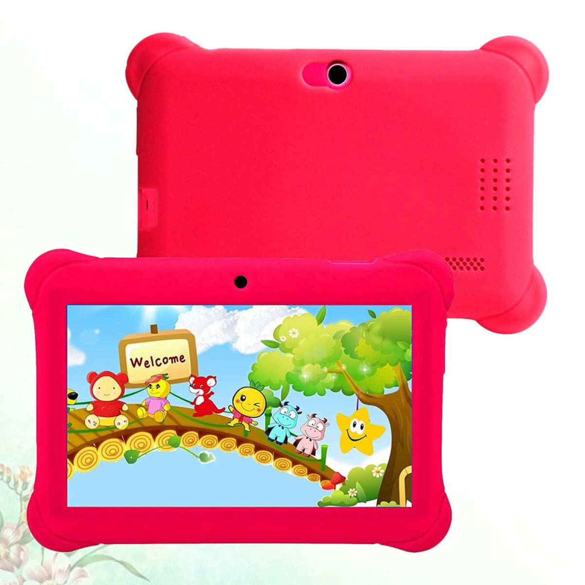 SOLUSTRE Kids Tablet Kids Tablet Tablet Computer 3pcs7 Tablet Plug with Us Dual Cartoon Practical Inches Educational Cameras Kids Red Children Children Tablet Kids Tablets Kids Tablets
