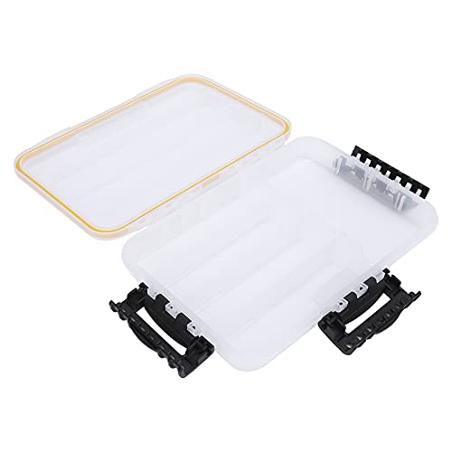 plplaaoo Fishing Tackle Box, Fishing Tackle Tray Box, Luya Box Durable Sturdy Double?Layer Storage Design Fishing Tool Accessories for Fish Sports, Plastic Storage Organizer, Luya Box Baits Box Tr