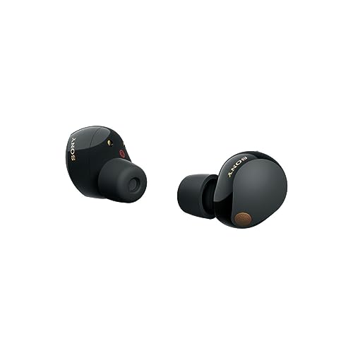 Sony WF-1000XM5 True Wireless Bluetooth Noise Cancelling in-Ear Headphones (Black) with Dual Pad Wireless Charger Bundle (2 Items)