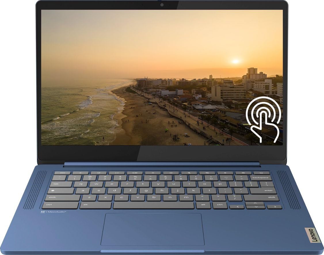 Lenovo 2023 Newest Slim 3 Chromebook Laptop for Students, 14 Inch FHD Touch-Screen, MediaTek Kompanio 520 Processor, 4GB RAM, 64GB eMMC, MediaTek Graphics, Wifi6, Bluetooth, Chrome OS, Abyss Blue