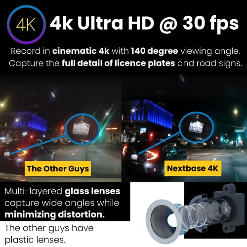 Nextbase 622GW Dash Cam with Go Pack Bundle - True 4K 30fps UHD Automatic Recording in Car Camera, Nextbase Dash Cam with Wi-Fi GPS Bluetooth Alexa Enabled, Image Stabilization, Parking Mode