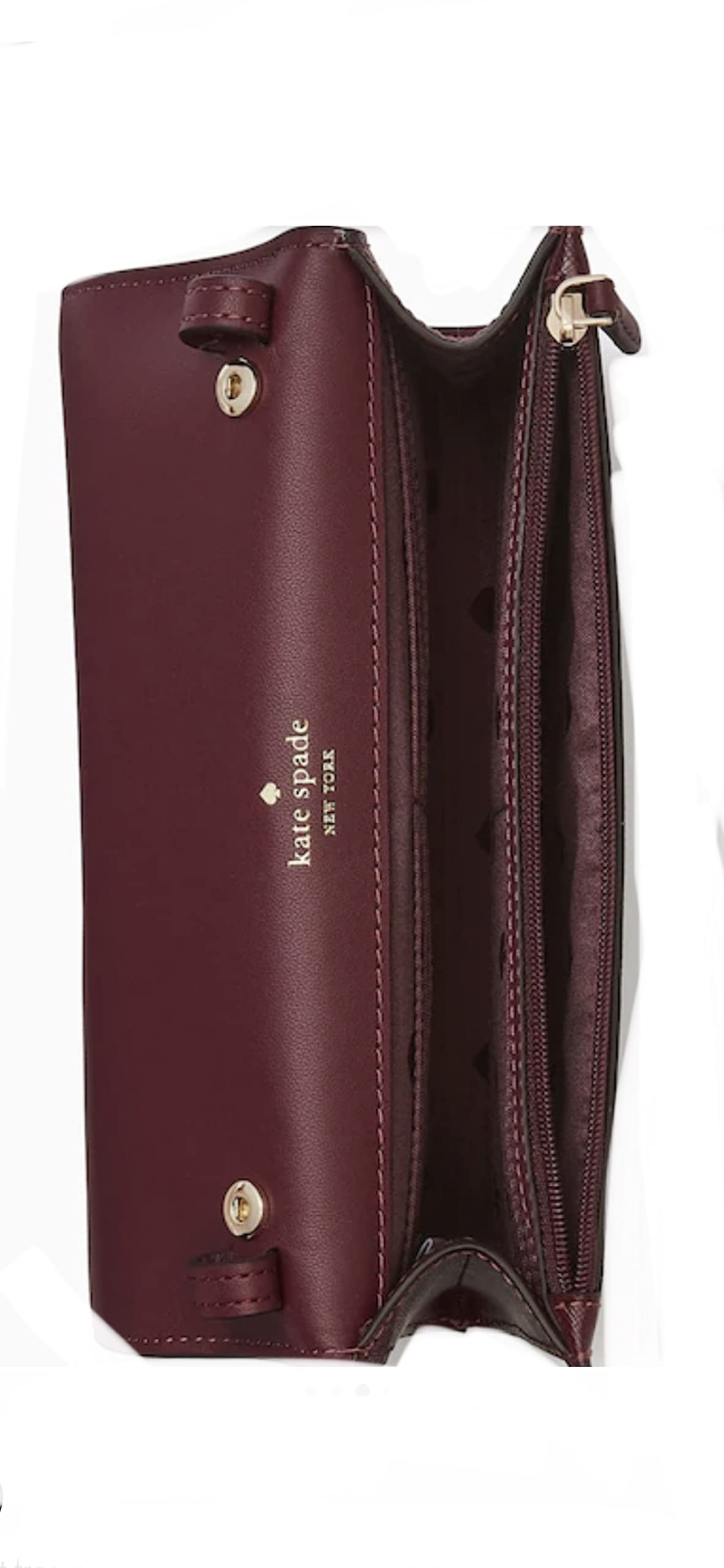 Kate Spade New York Perry Leather Crossbody (Deep berry)