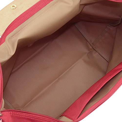 Longchamp 1899 089 Preage Tote Bag, Shopping Bag, Nylon/Leather, Compatible with B4 Size, Can Store a PC, Rouge [Parallel Import]