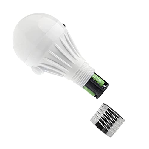 LitezAll Motion Activated Light - Portable COB LED Battery Operated White Light Bulb, Detects Motion up to 10 Feet Away, Grab and Go Magnetic Flashlight - Batteries Included, 1pc