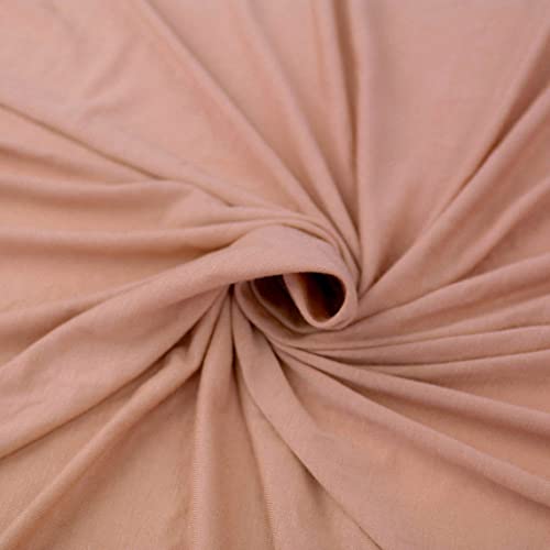 Texco Inc Solid Rayon Spandex Jersey Knit (180GSM)-Maternity Apparel, Home/DIY Fabric, Blush Dark 5 Yards