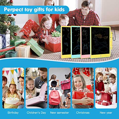 PYTTUR LCD Writing Tablet for Kids 10 Inch Colorful Toddler Doodle Board Drawing Tablet Reusable Electronic Drawing Pads Educational and Learning Toys for 3-8 Years Old Boy and Girls
