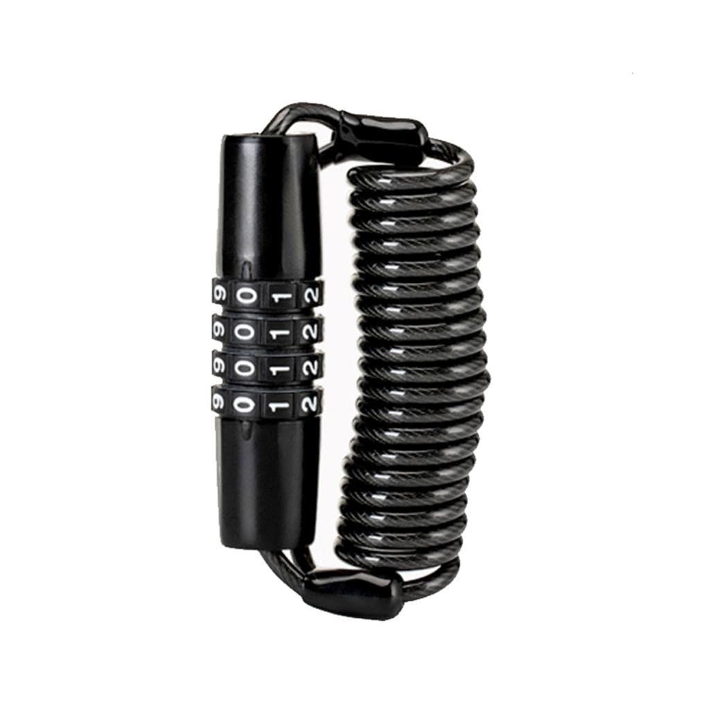 Mini Bicycle Cable Lock 4 Digit Helmet Lock Chain Backpack Password Lock Accessories Mini Cycling Combination Bicycle Cable Lock for Travel Luggage Locks Helmet Lock